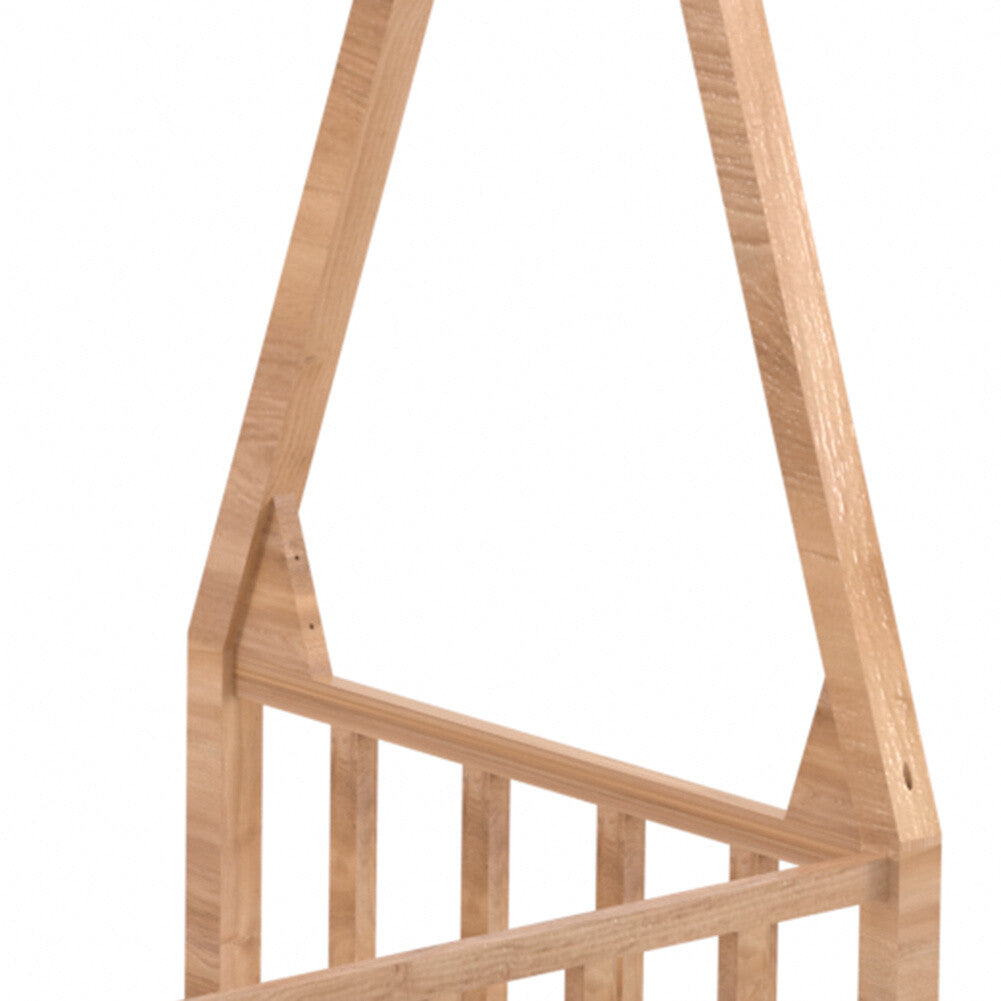 Boys Girls Pine Teepee Bed Tent Shape Roof Wood House Bed Frame &Fence ...