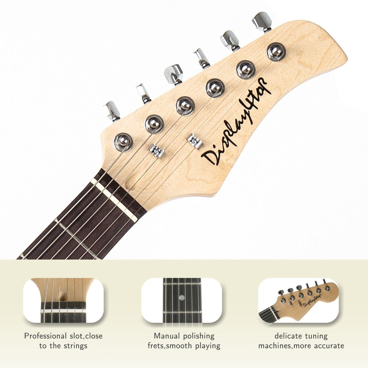 Full Size Electric Guitar 39 inch Beginner Super Kit with 20 Watt Ampl ...