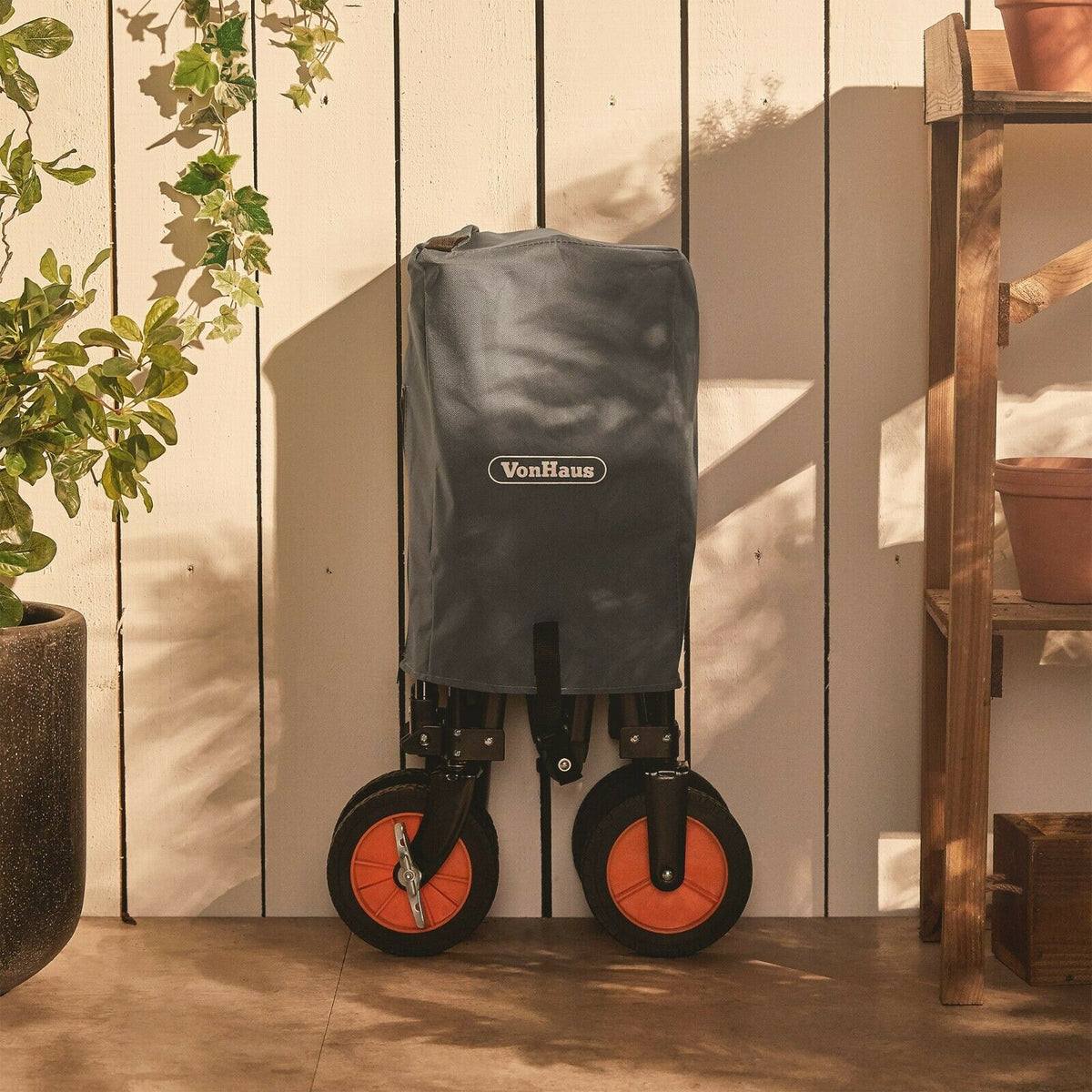 Folding Cart - Garden/Festival Trolley with Brakes - Portable Design ...