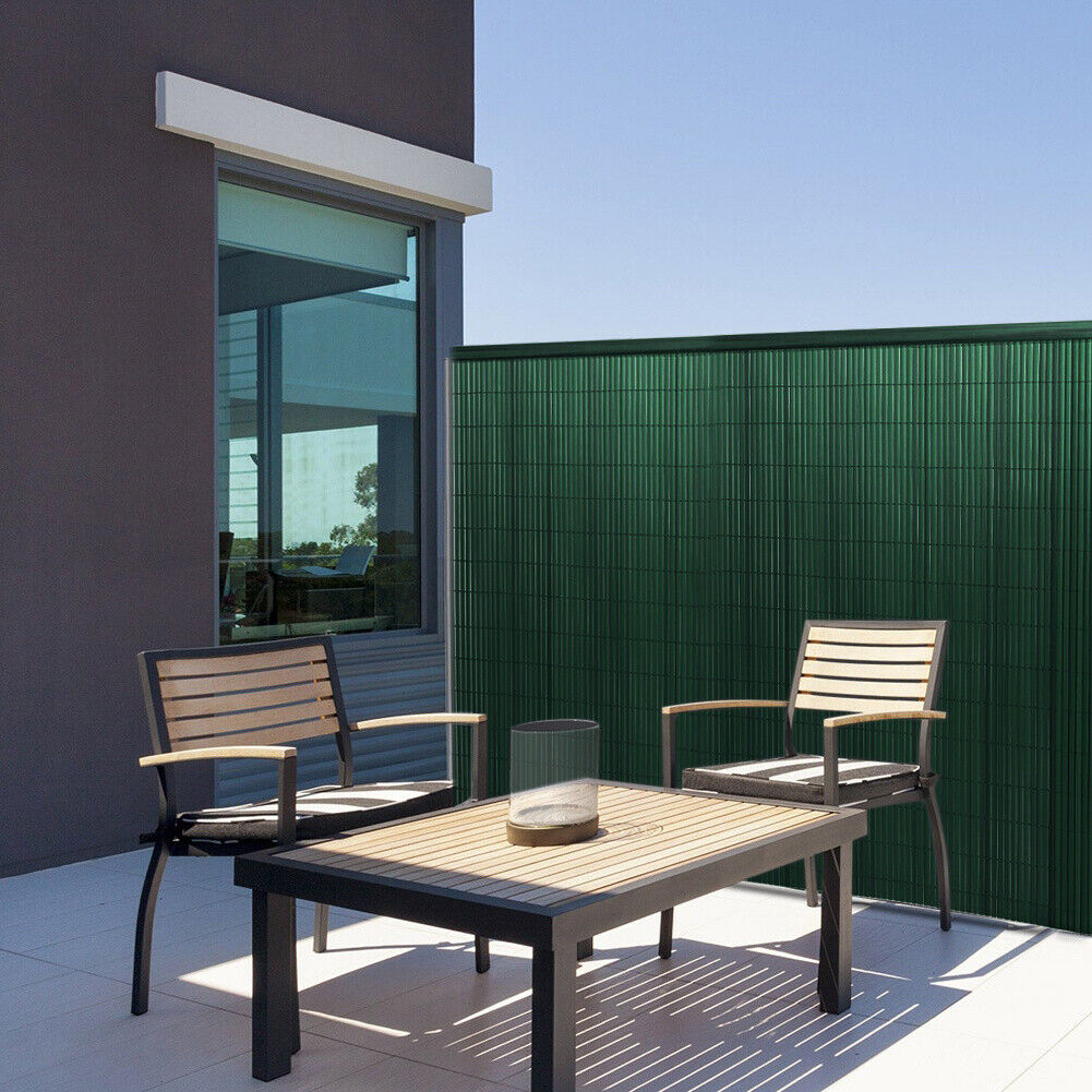 Double-Sided Privacy Screen Fence PVC Wind Panel Barrier Fencing Garde ...