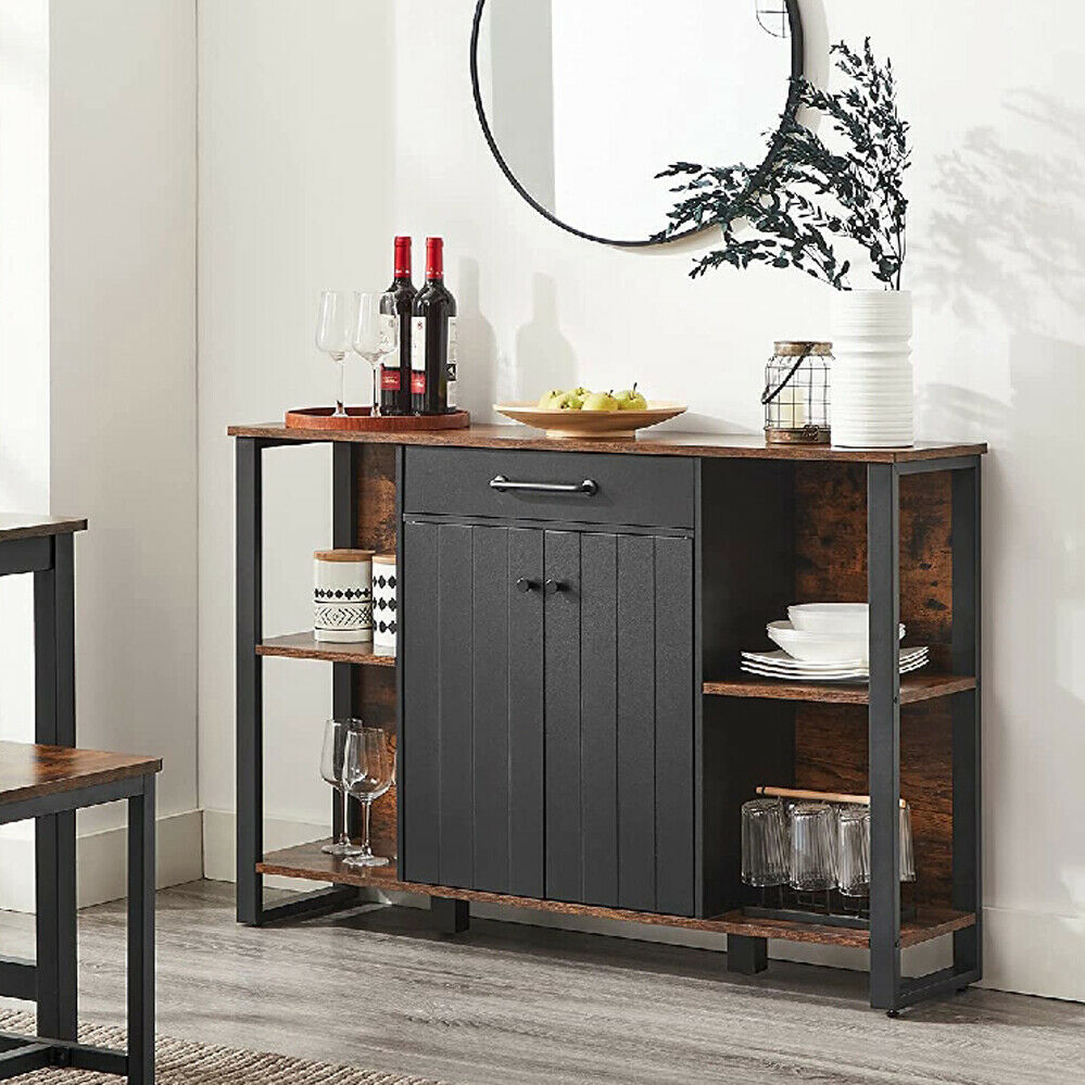 Slim Hallway Console Table Kitchen Industrial Storage Cupboard Sideboa ...