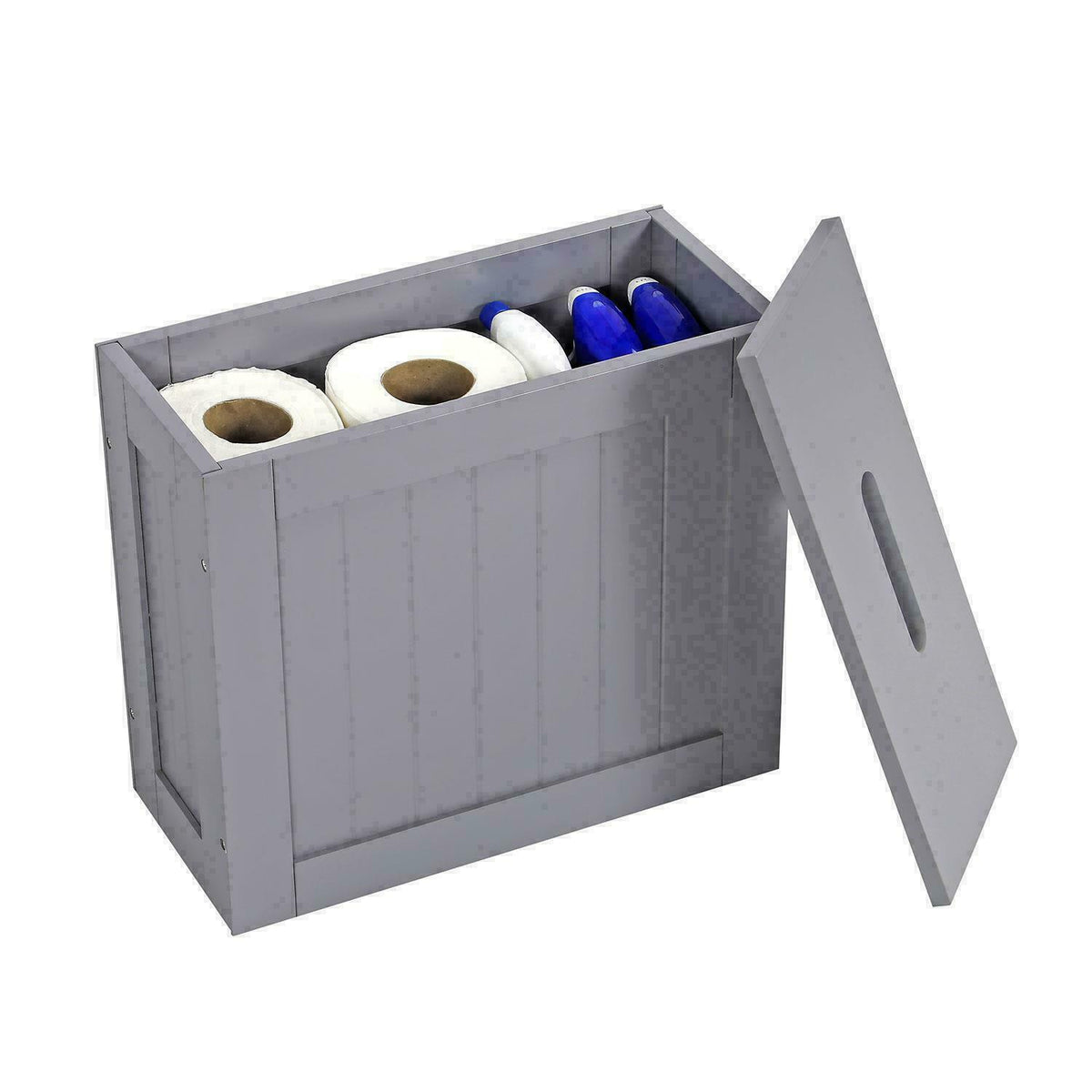 Wooden Tidy Box Toilet Roll Storage Slimline Shaker Unit Multi purpose ...