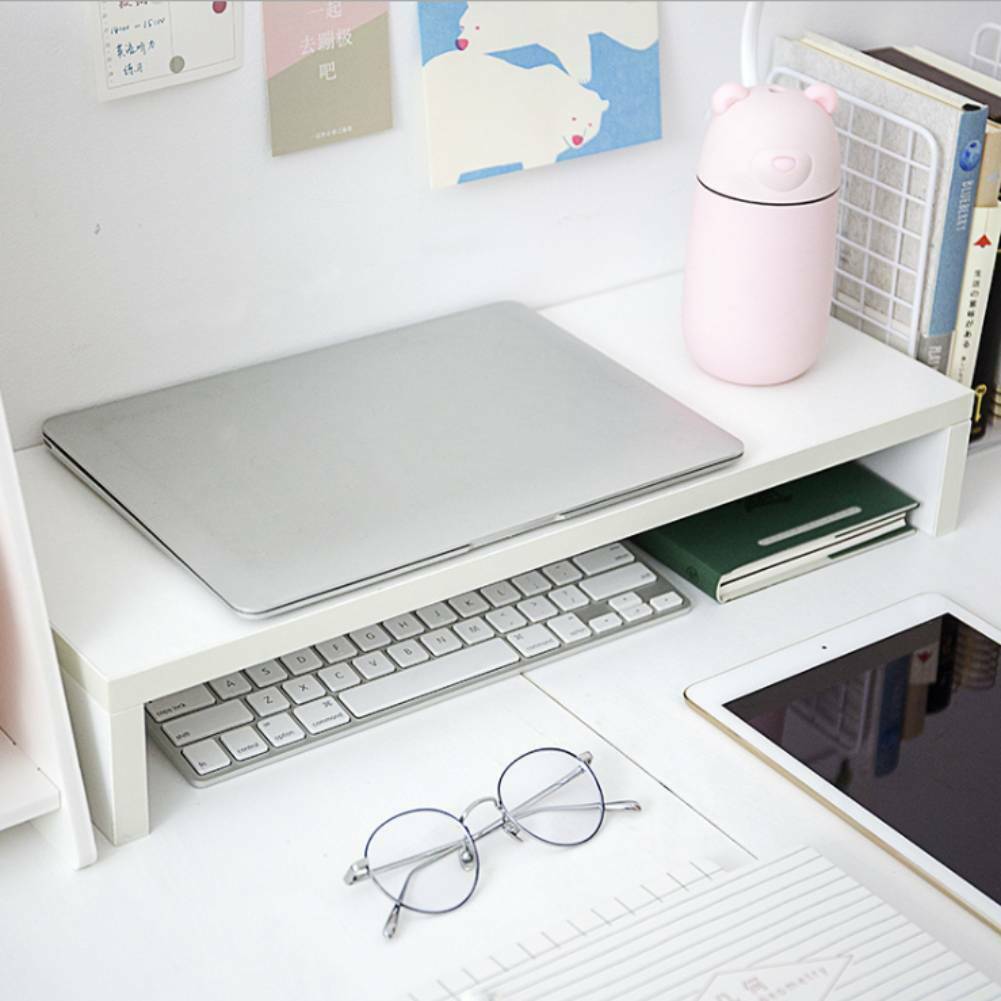 Computer Riser Monitor Stand Tidy PC Laptop Screen TV Desk Storage Pri ...