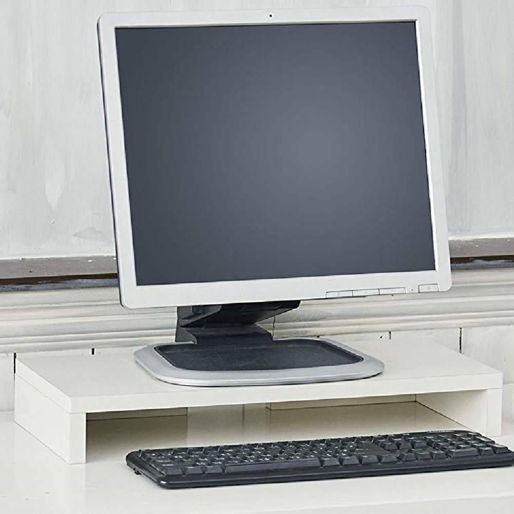 Computer Riser Monitor Stand Tidy PC Laptop Screen TV Desk Storage Pri ...