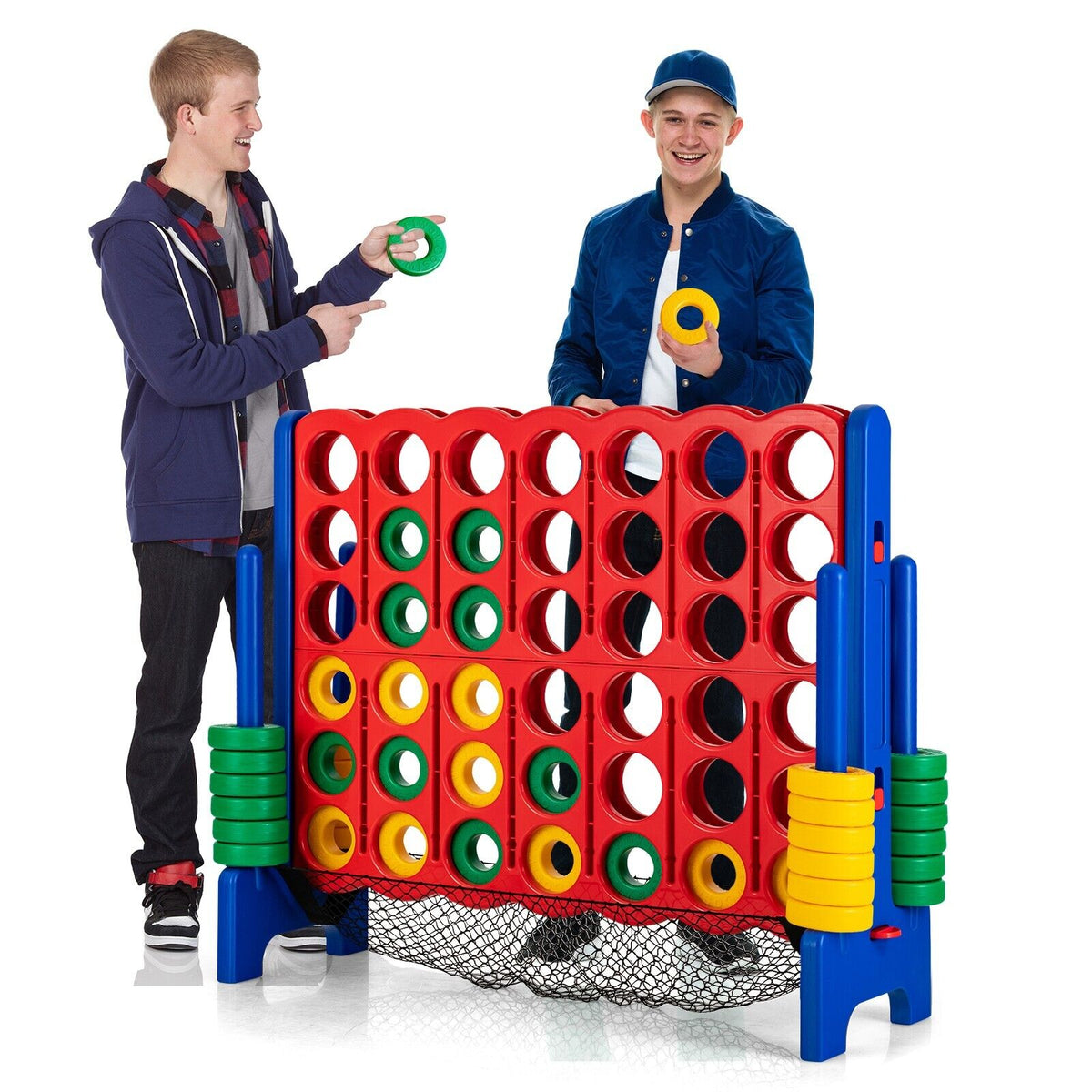 Giant 4 to Score Game Set Jumbo Connect 4 Game Set w/ 42 Chess Pieces ...