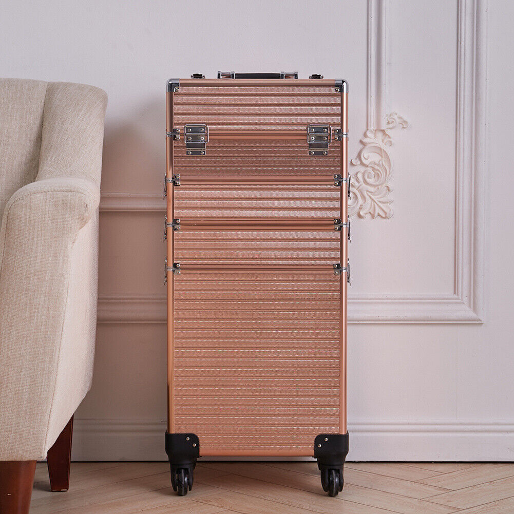 Professional 4 in 1 Makeup Trolley Beauty Case Vanity Cosmetic Box Nai ...