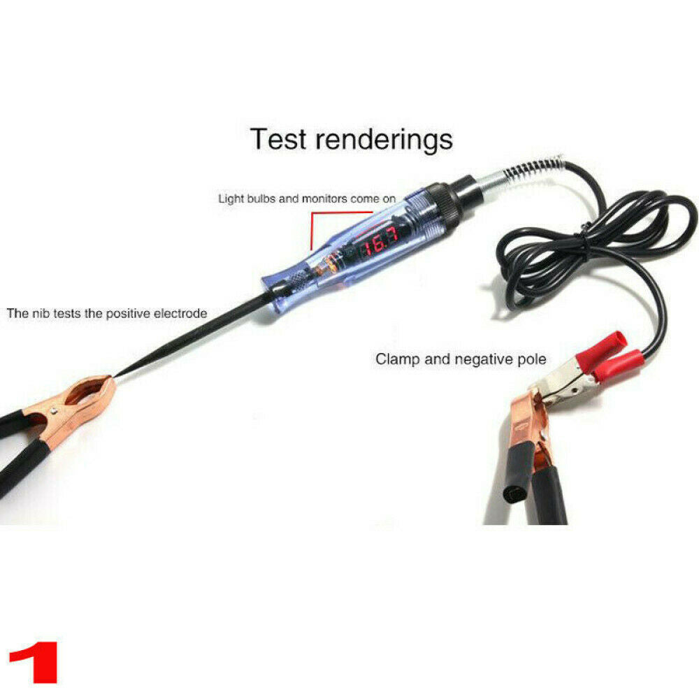 3-24V Electrical Circuit Tester Battery Test Light Probe Car Voltage F ...