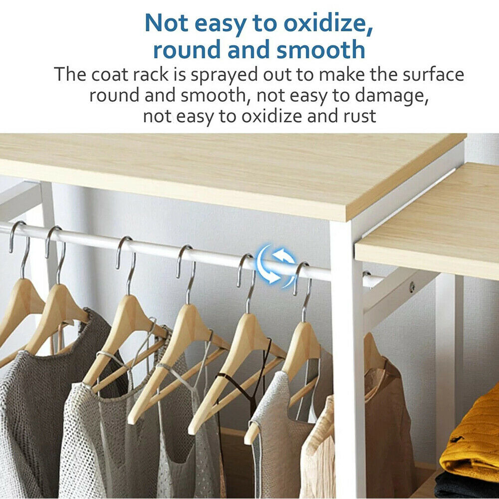 Clothes Rail Garment Rack Open Wardrobe Hanging Rail Shelving Clothes ...