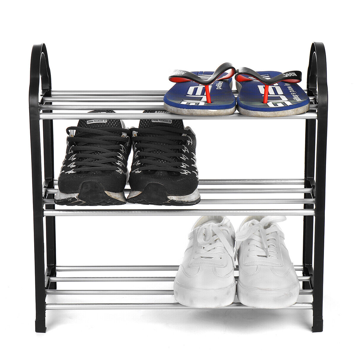 Garprovm 3/4 Tier Shoe Rack Stand Compact Space Saving Storage Organis ...