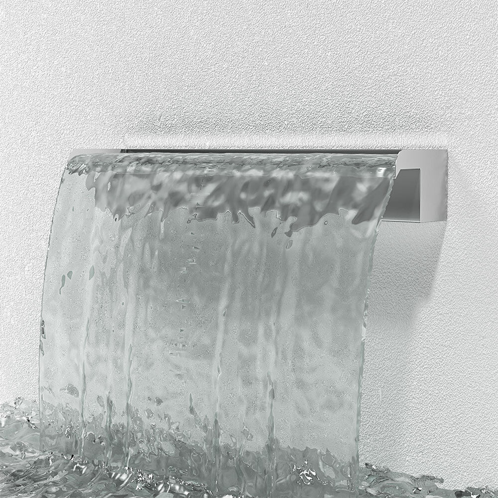 Stainless Steel Waterfall Feature Cascade Garden Pond Pool Water Blade ...