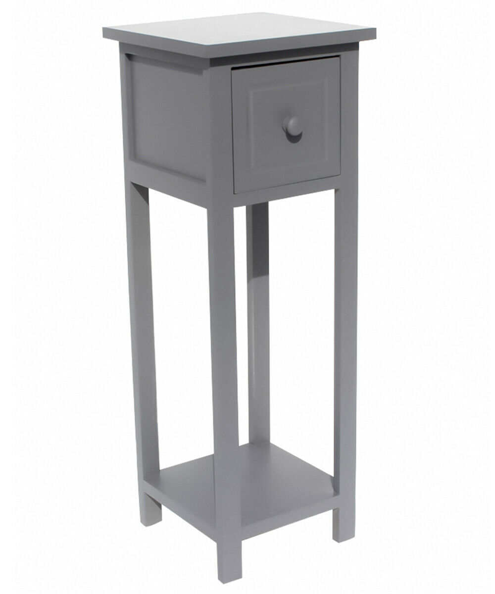Rectangular Telephone Table With Drawer Hallway Tall Table Pedestal Gr ...