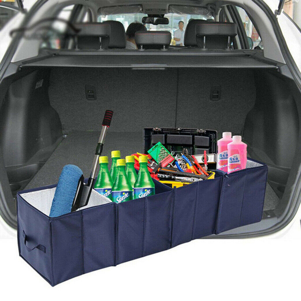 LARGE 4 IN 1 FOLDABLE FOLDING CAR BOOT BAG STORAGE BOX TIDY TRAVEL ORG ...