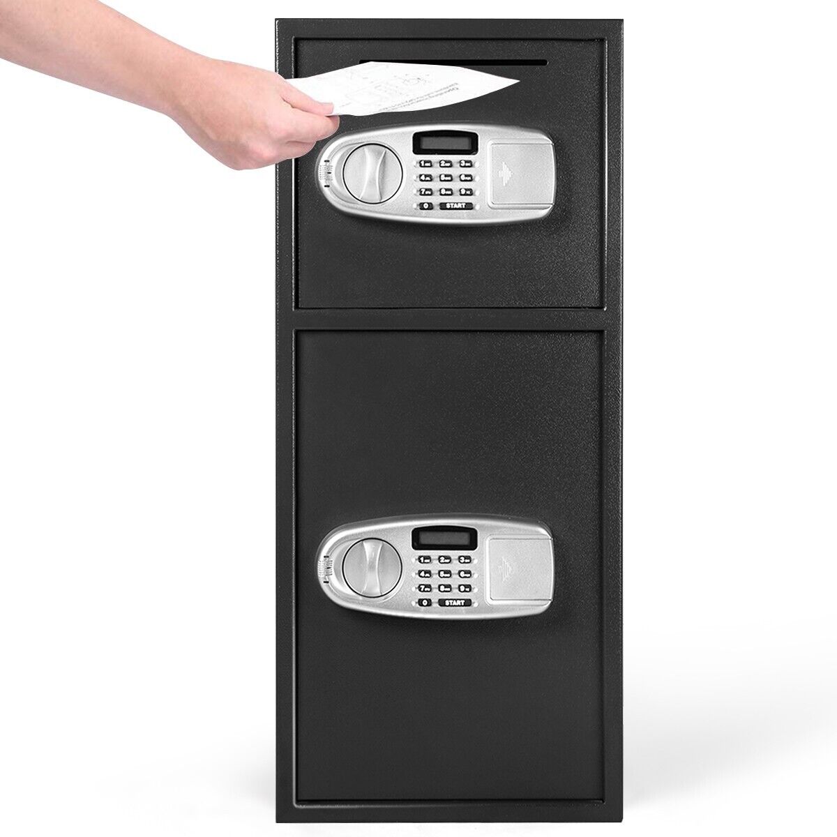 70L Digital Double Door Safe Box Steel Security Depository Electronic ...