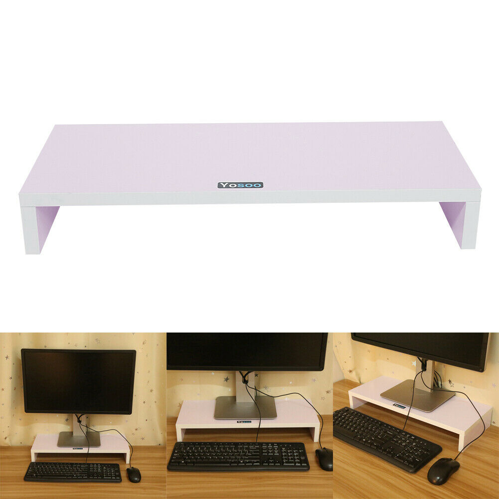 Computer Riser Monitor Stand Tidy PC Laptop Screen TV Desk Storage Pri ...