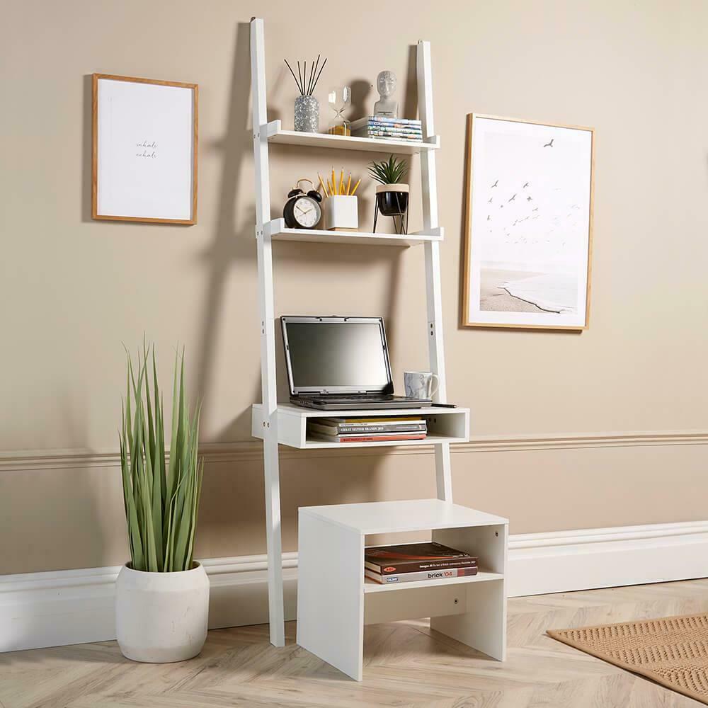 Ladder desk white store