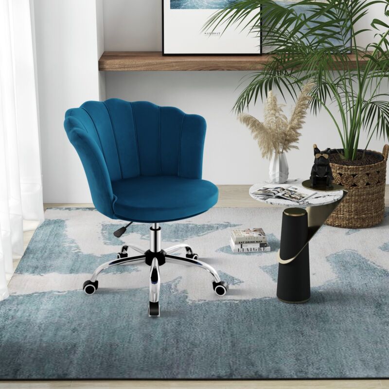 Modern Rolling Accent Chair Upholstered Leisure Chair 360° Swivel Armc ...