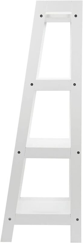 4 Tier Ladder Wooden Shelf Storage Unit Rack Shelving Free Standing St ...
