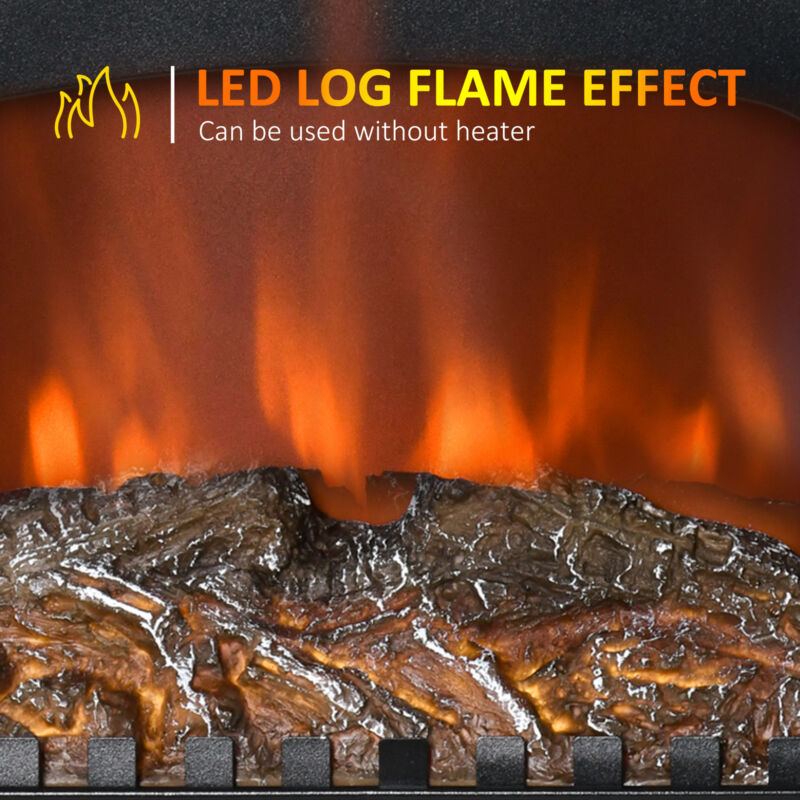 Freestanding Electric Fireplace Stove Heater with LED Fire Flame Effec ...