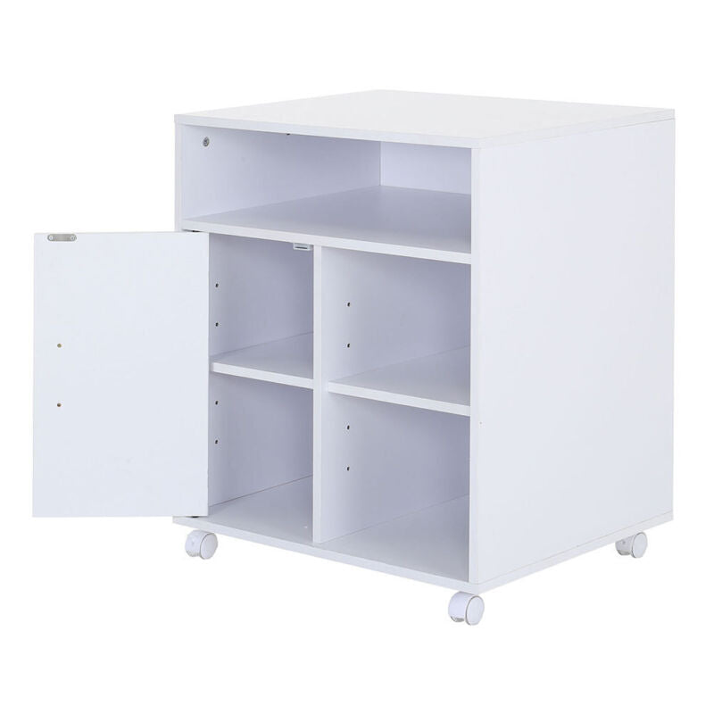 Large Movable Scanner Printer Stand Table Office File Storage Shelf Ra ...