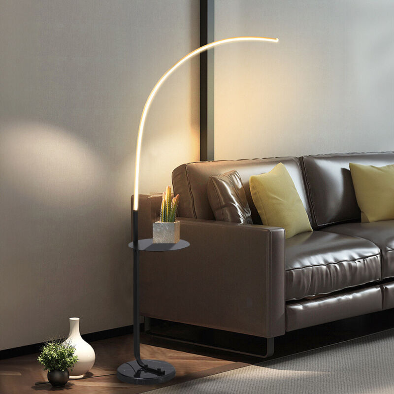 Modern Tall LED Floor Lamp Reading Standing Lounge Adjustable Light Li ...