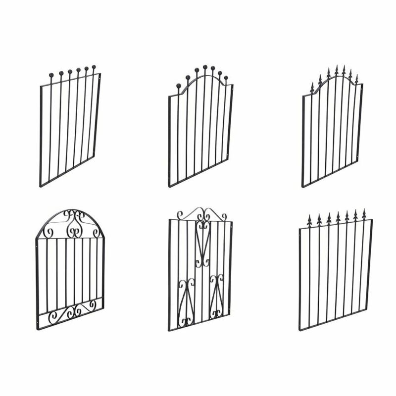 High and Wide Garden Gate Wrought Iron Metal Garden Side Gates Safety ...