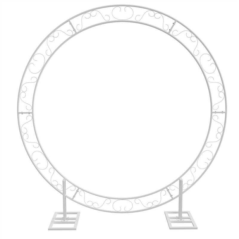 Large Round Moon Wedding Arch Metal Frame Backdrop Stand Party Props F