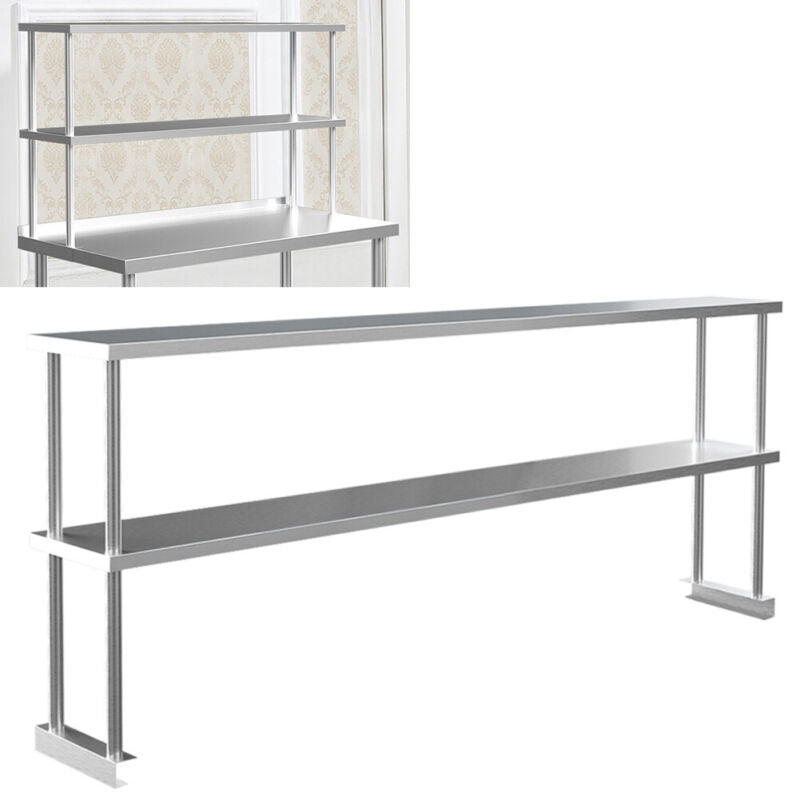 Commercial Kitchen Stainless Steel Single/Double Tiers Overshelf For P ...