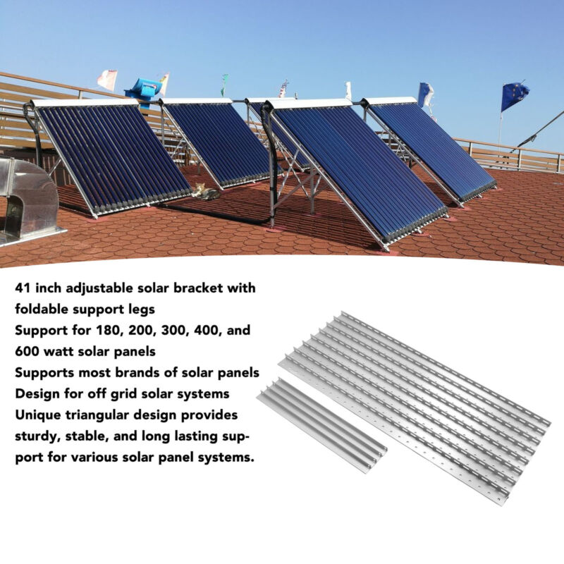 Adjustable 41" Solar Panel Tilt Mounting Brackets Kit System with Fold ...