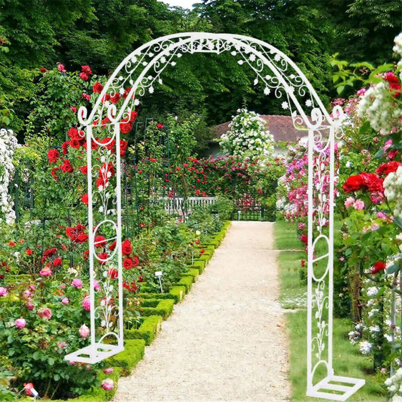 Heavy Duty Wedding Arch Stand Garden Arch Rose Trellis Plant Flower He ...