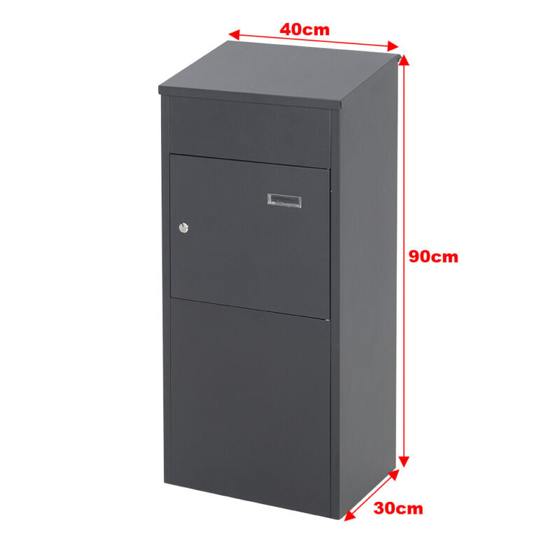90cm Tall Large Parcel Drop Box Letter Box Post Box Mail Letterbox Loc ...